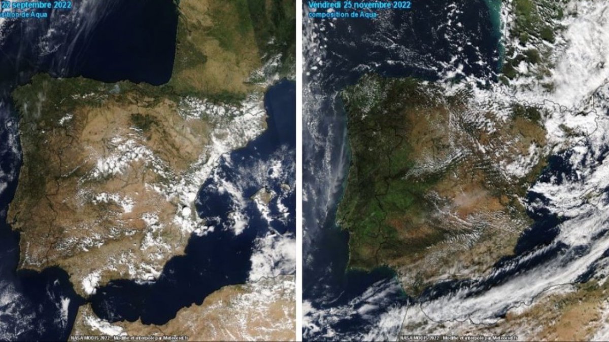NASA mostra que Portugal está mais verde após dois meses de chuva