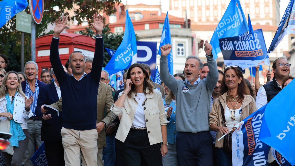 Ao lado de Pedro Duarte, Mariana Leitão confiante em vitórias sobre socialistas no Porto e Lisboa